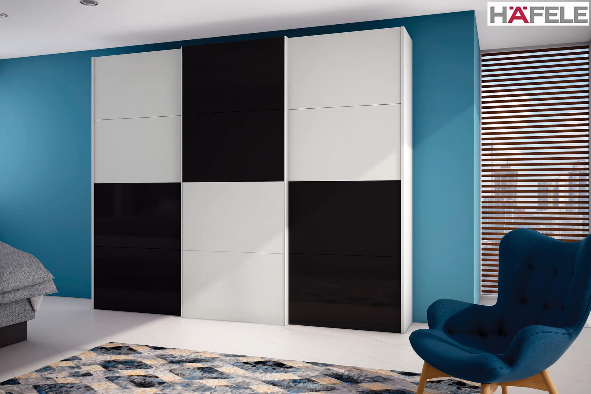 Hafele introduces Design Duo 80 VF Wardrobe Sliding System